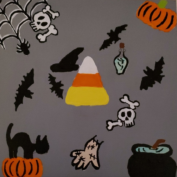 Art | 6x6 Spooky Collage | Poshmark